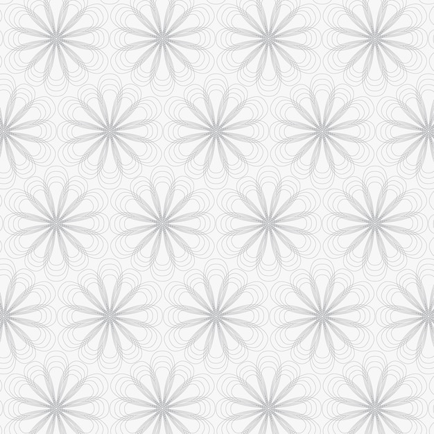 Premium Vector Abstract Seamless Floral Pattern Gray Pattern On A