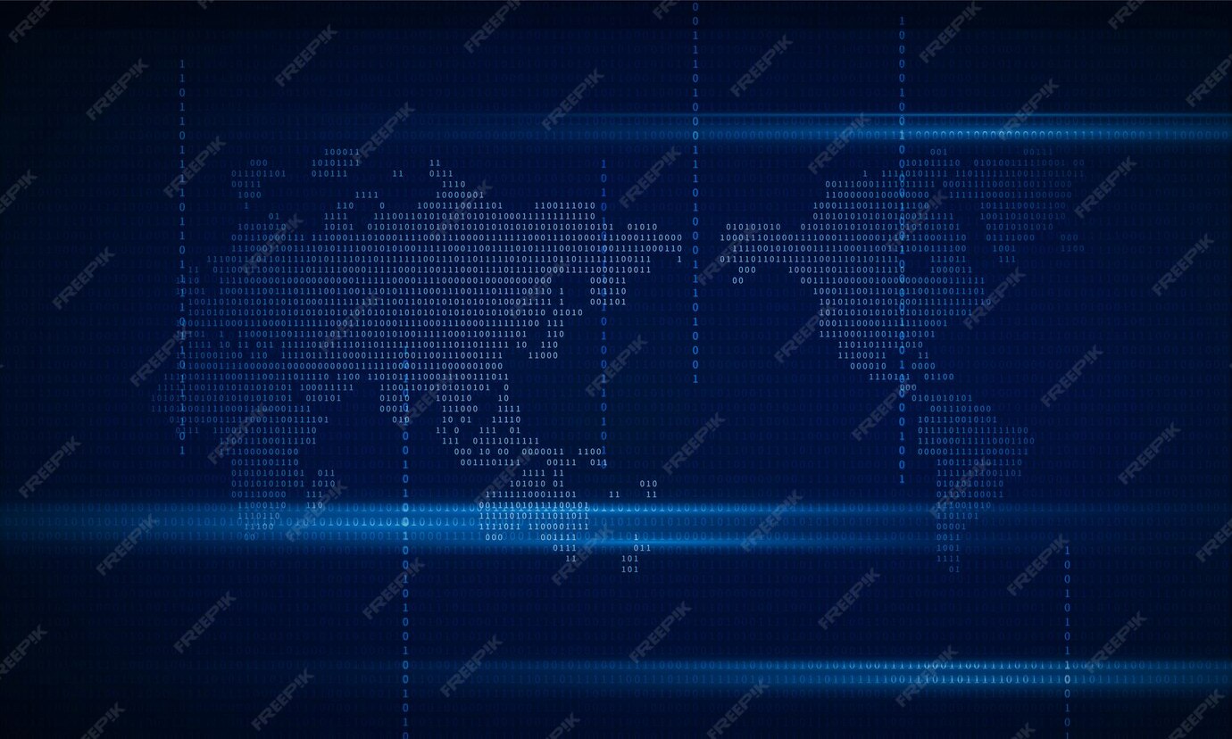 Premium Vector | Abstract a stream of binary code numbers on the ...