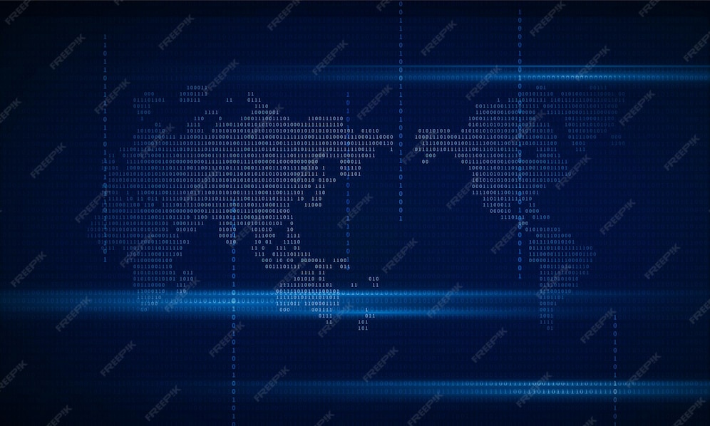 Premium Vector | Abstract a stream of binary code numbers on the ...