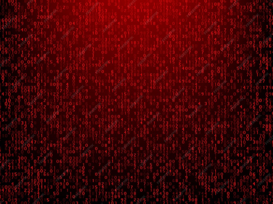 Premium Vector | Abstract technology red background with computer code ...