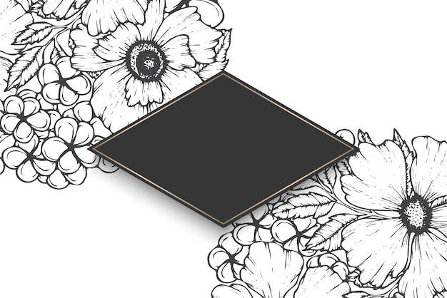 Premium Vector | Abstract trendy floral background template Premium Vector | Abstract trendy floral background template
