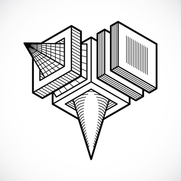 Premium Vector | Abstract vector, isometric dimensional shape. Premium Vector | Abstract vector, isometric dimensional shape.