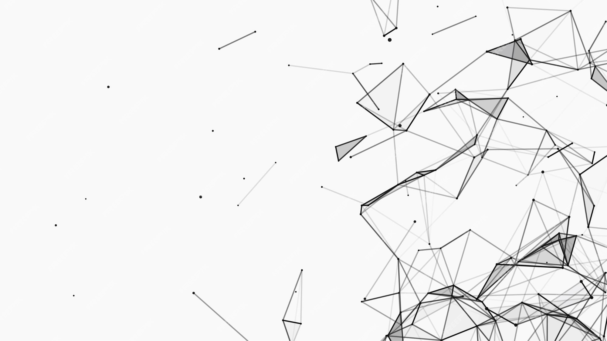 Premium Vector Abstract Vector Technology Background With Dots And Lines Network Connection