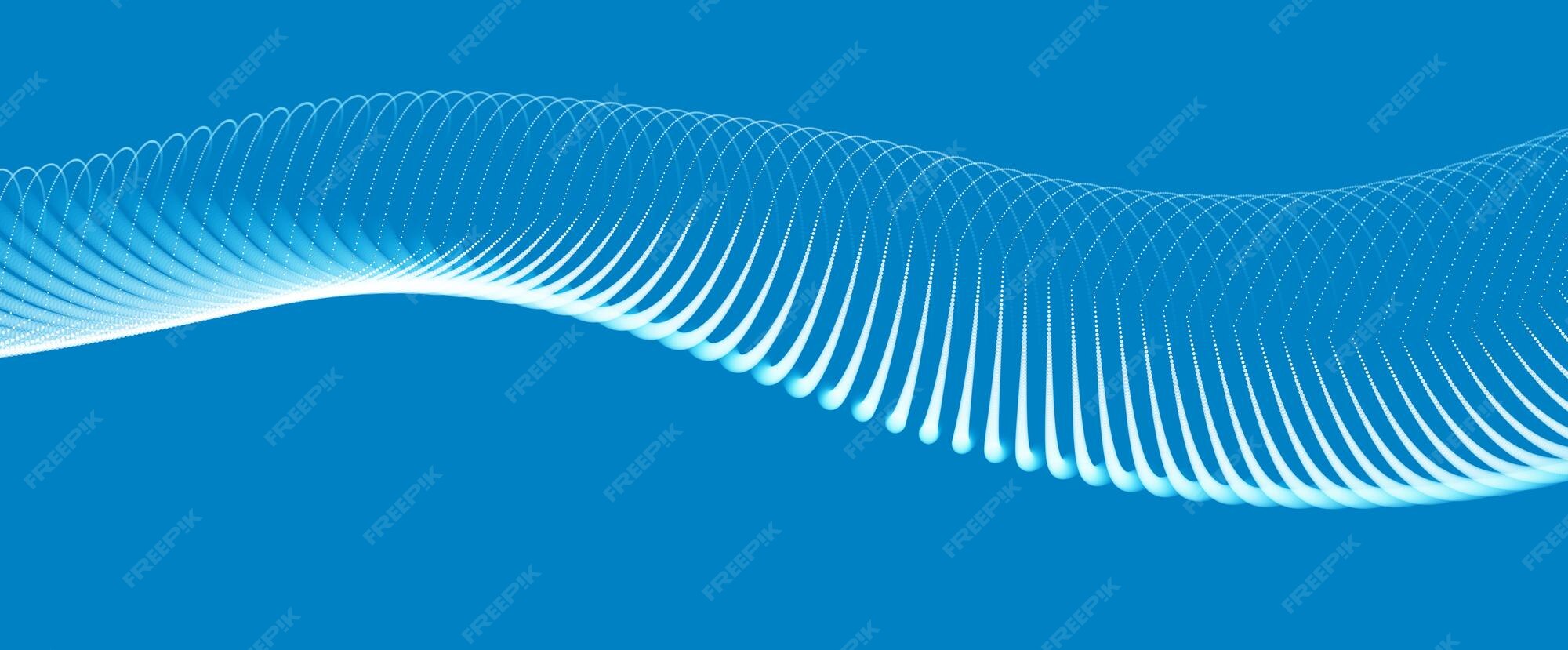 流れるような点線の粒子の抽象的な波の流れは、抽象的な背景、技術と科学のビッグデータの流れ、ナノテクノロジー、接続情報技術の設計をベクトルします