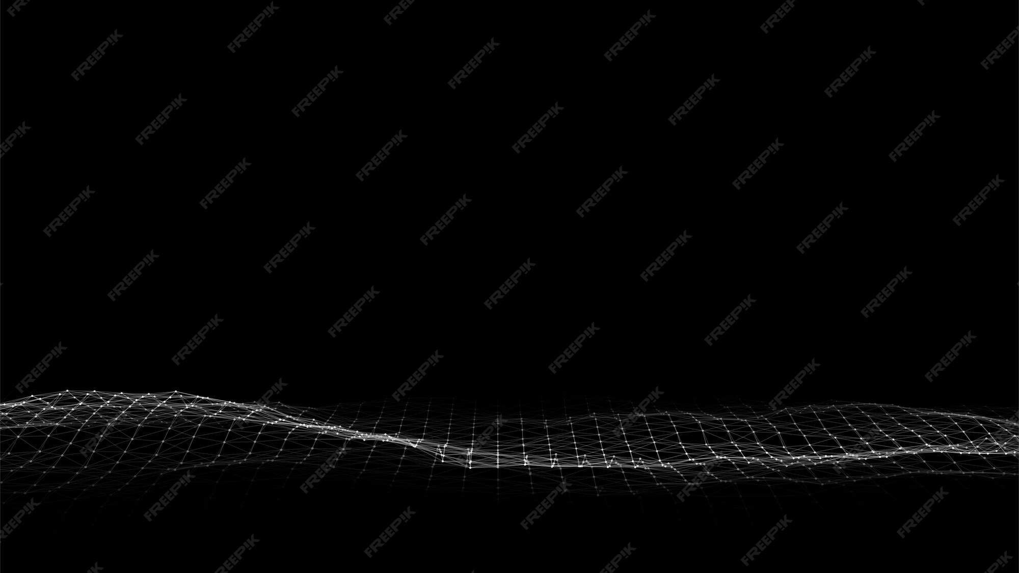 Premium Vector Abstract Wave With Light On Black Background Science Background With Moving