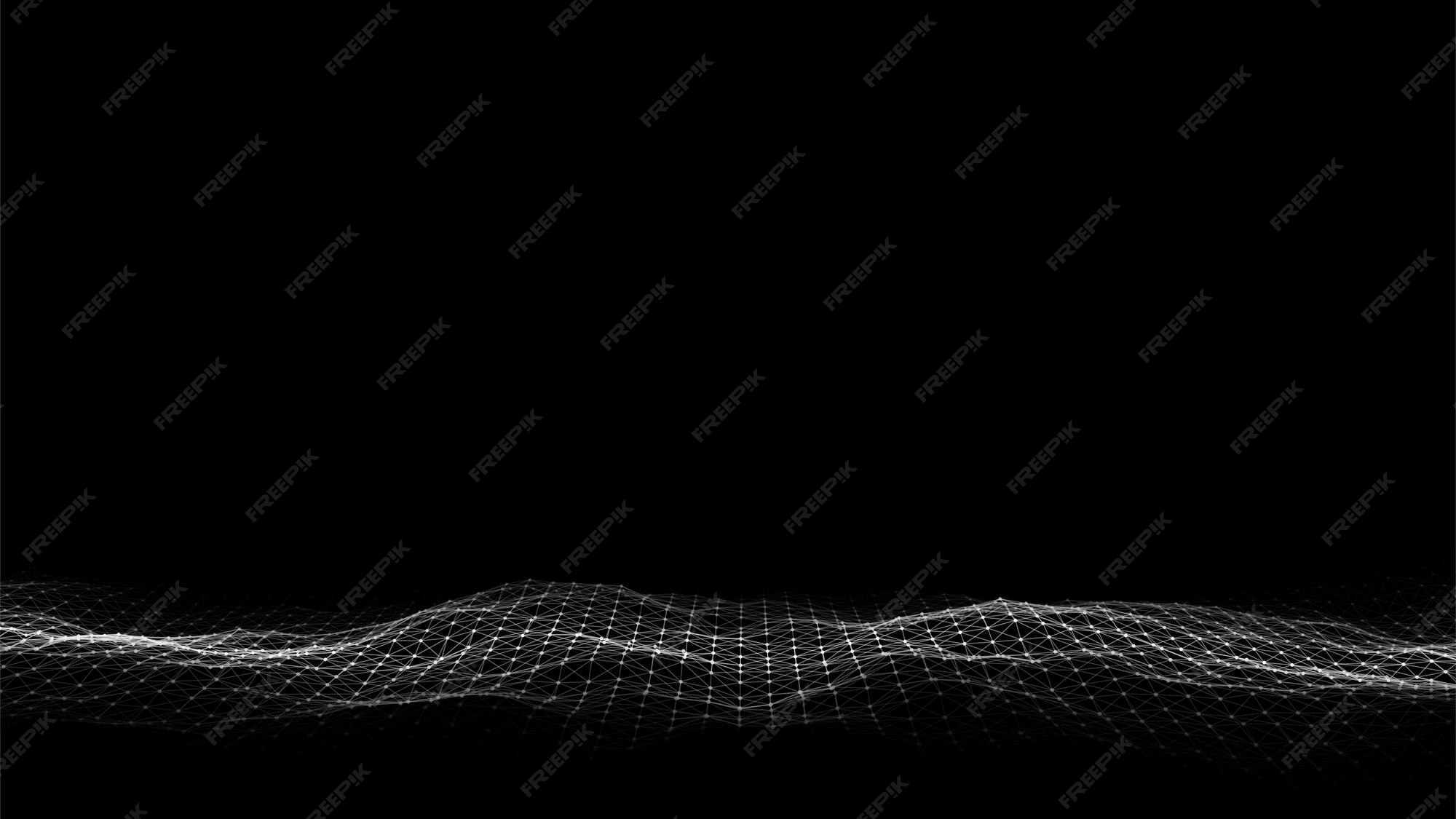 Premium Vector Abstract Wave With Light On Black Background Science Background With Moving
