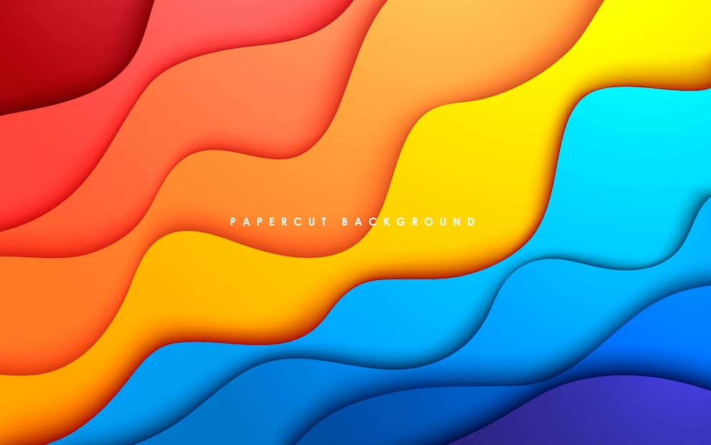 Premium Vector | Abstract wavy papercut colorful background Premium Vector | Abstract wavy papercut colorful background