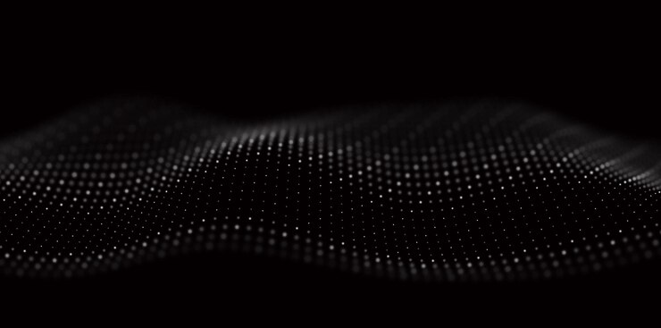 Premium Vector Abstract White Particle Background Flow Wave With Dot