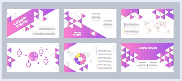 Premium Vector | Advertising effectiveness presentation templates set Premium Vector | Advertising effectiveness presentation templates set