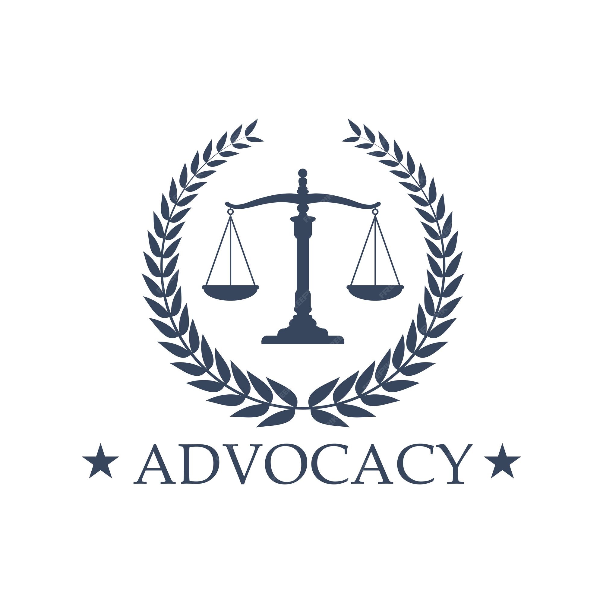 Premium Vector | Advocacy Scales of Justice vector icon or emblem Premium Vector | Advocacy Scales of Justice vector icon or emblem
