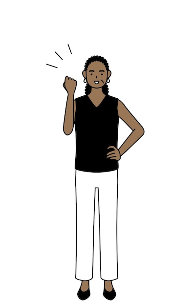 Premium Vector | AfricanAmerican man posing with guts Premium Vector | AfricanAmerican man posing with guts