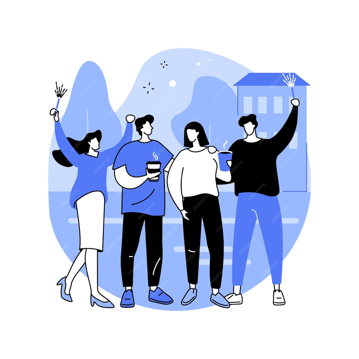 Premium Vector | After party isolated cartoon vector illustrations Premium Vector | After party isolated cartoon vector illustrations