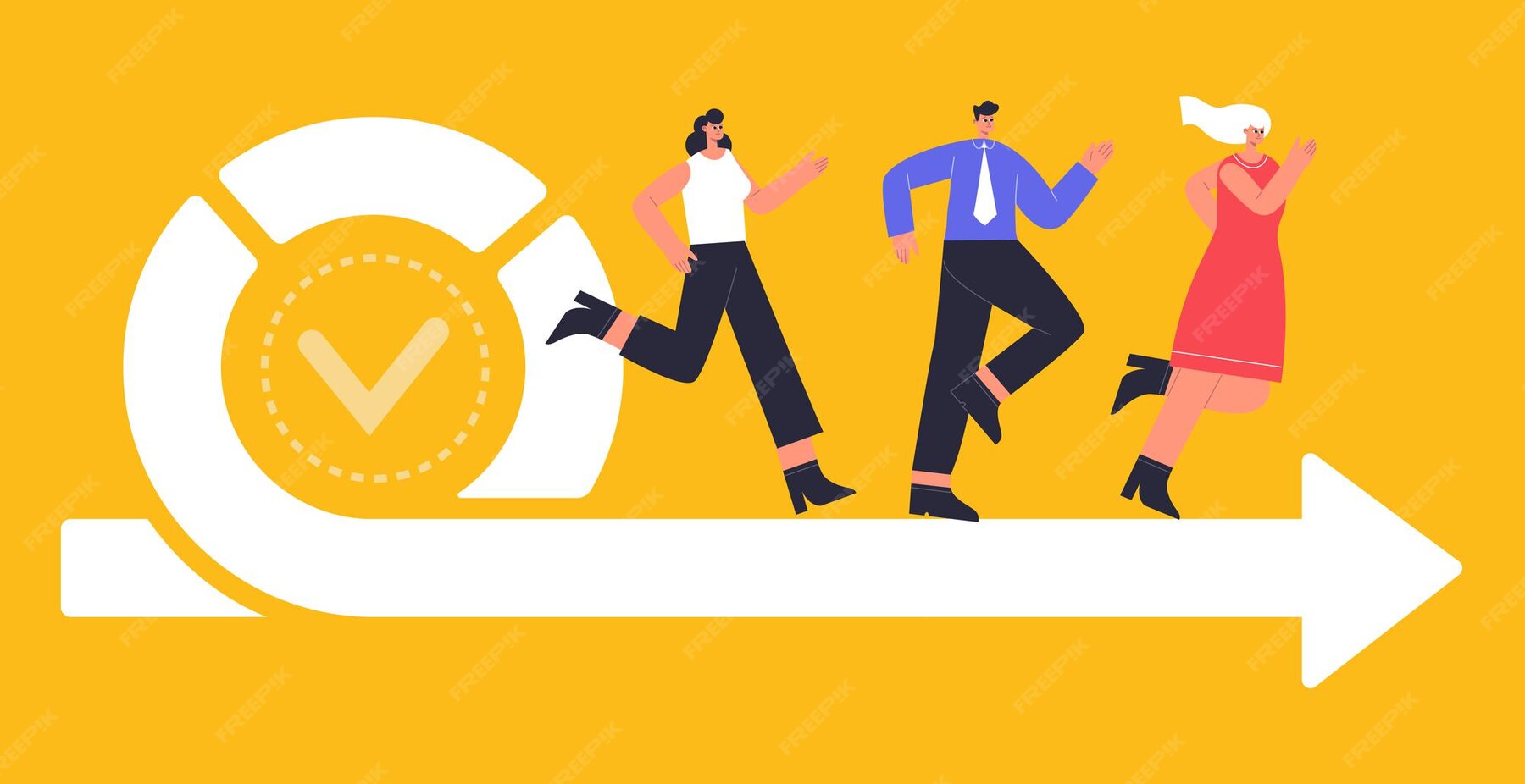 Premium Vector | Agile development process with running it developers ...