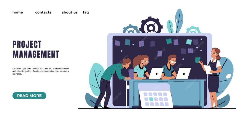 Premium Vector Agile Landing Page Kanban Methodology Software