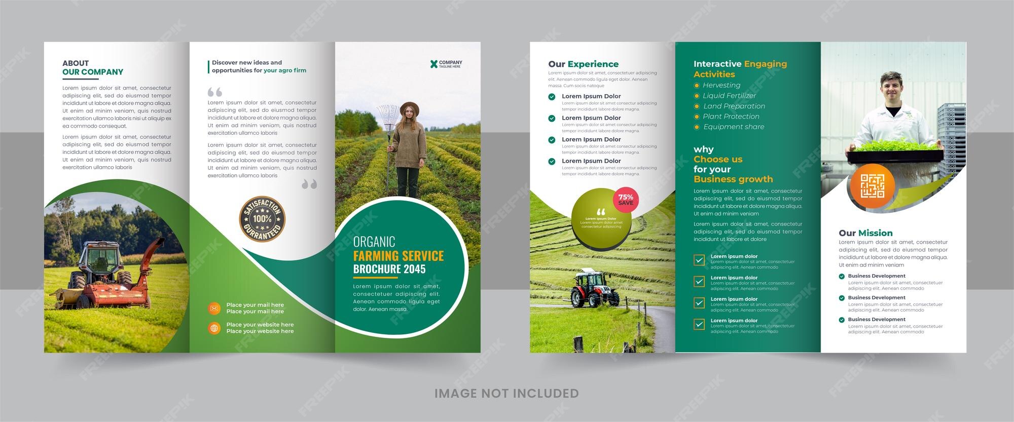 Premium Vector | Agriculture farming services brochure template agro ... Premium Vector | Agriculture farming services brochure template agro ...