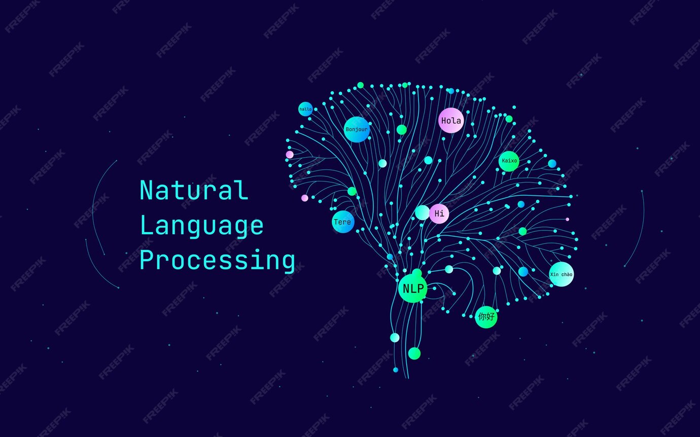 Premium Vector | Ai artificial intelligence data transfer natural language processing large ...