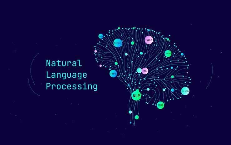 Premium Vector | Ai artificial intelligence data transfer natural language processing large ...
