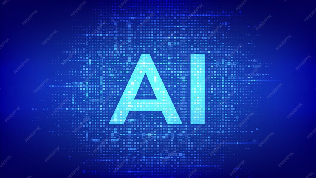 Premium Vector | Ai artificial intelligence letters ai made with binary ...