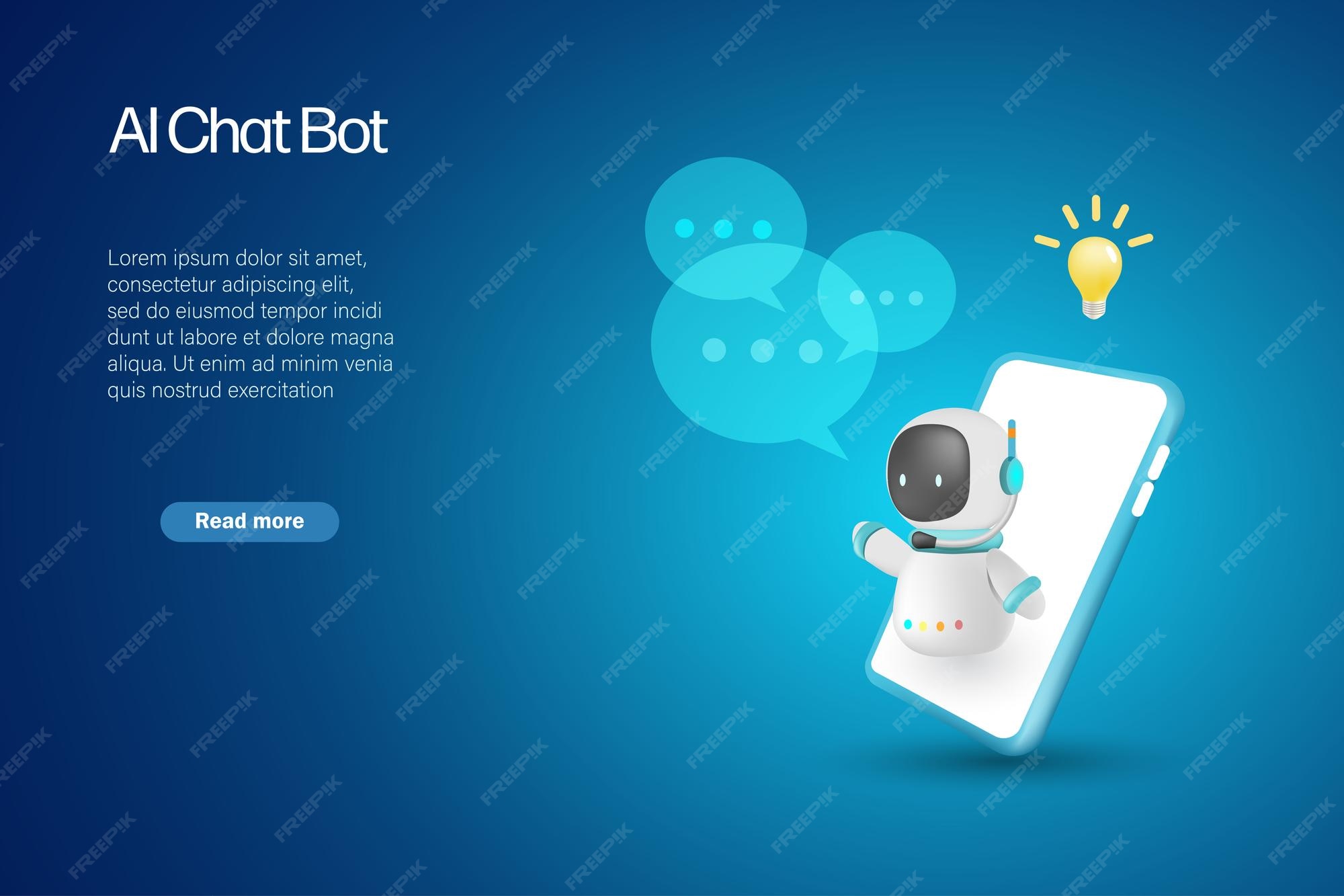 Premium Vector Ai Chat Bot On Computer Generate Smart Solution Answer