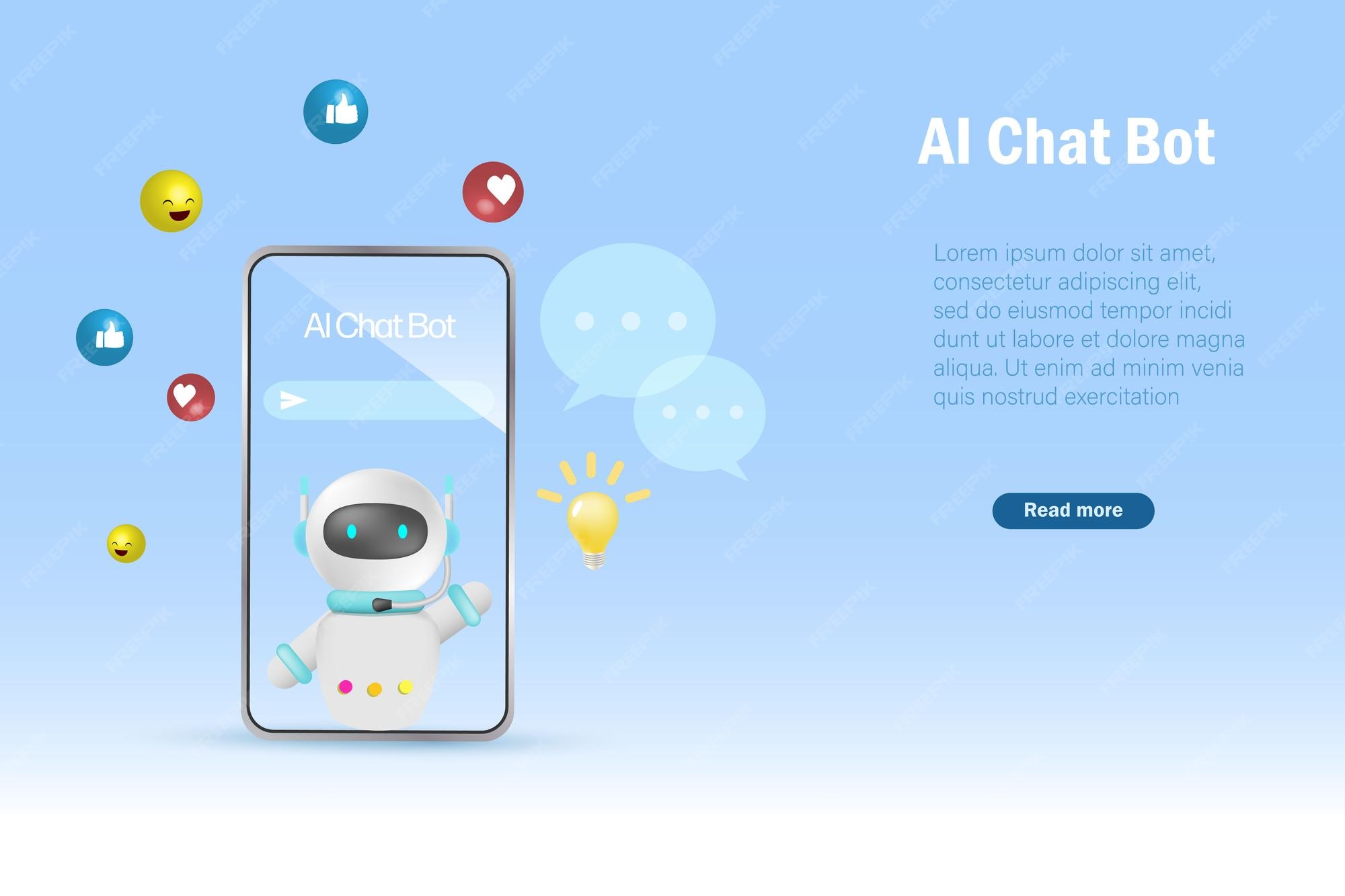 Premium Vector | AI chat bot on mobile screen generate smart solution ...