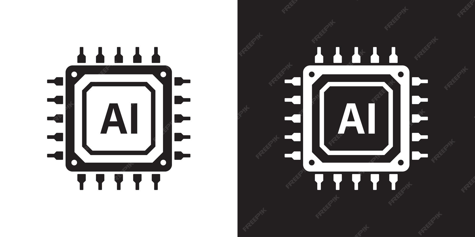 Premium Vector | AI chips icon Futuristic artificial intelligence ...