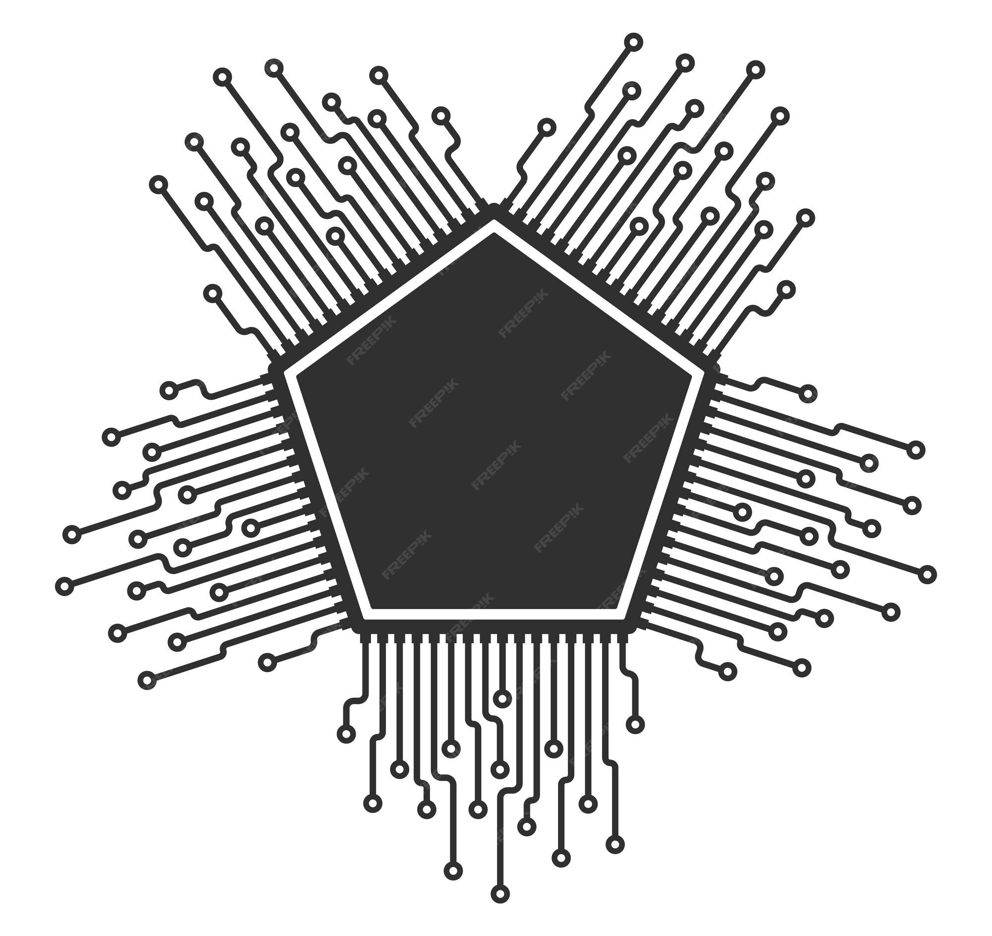 Premium Vector | AI CPU GPU microchip icon Machine learning micro chip symbol ML icon Artificial ...