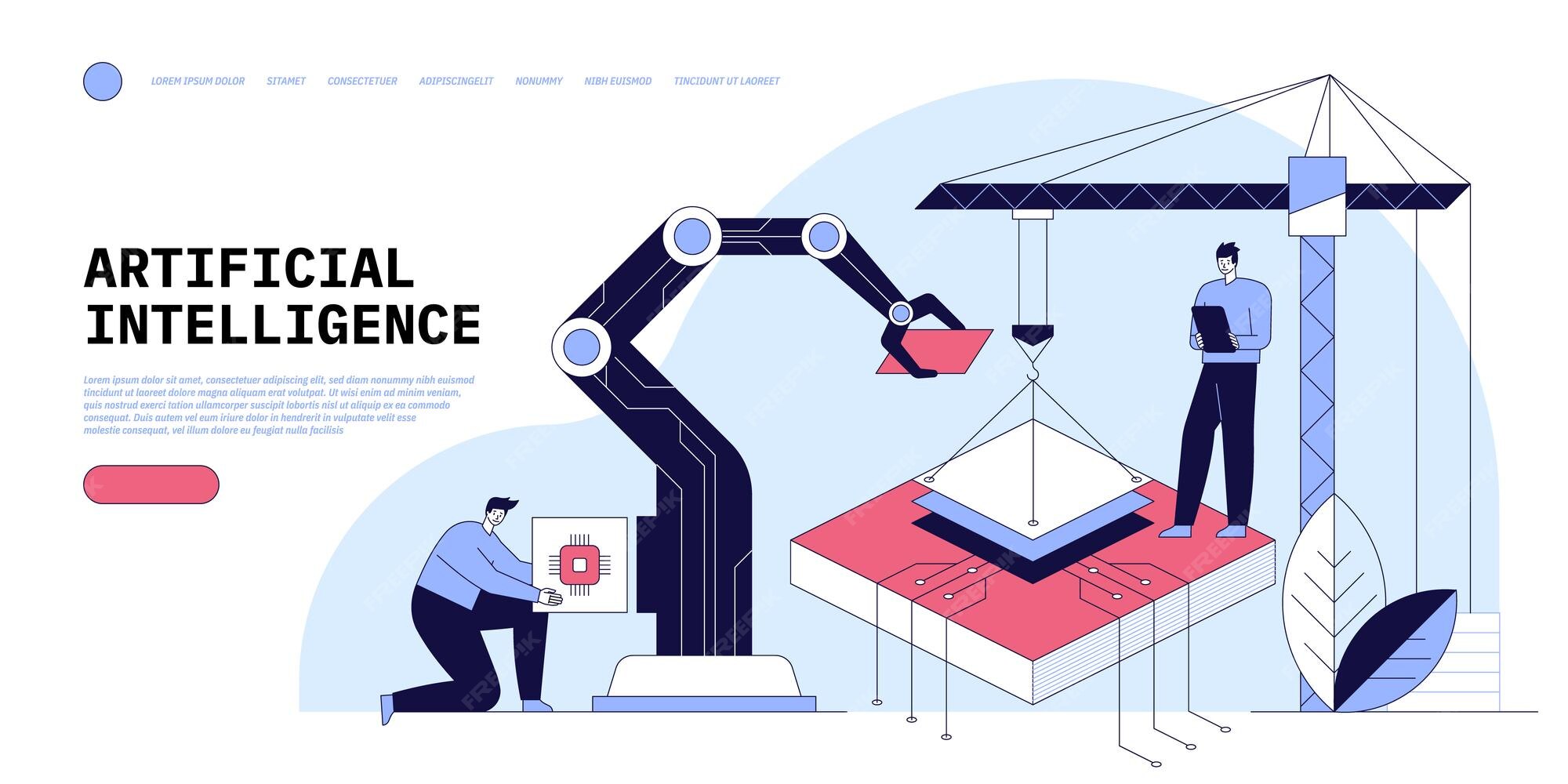 Premium Vector | Ai development a group of programmers creates an ...