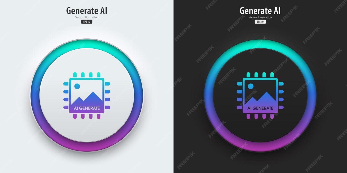 Premium Vector | AI generate image icon A set of buttons with symbols Image enhancement improved ...