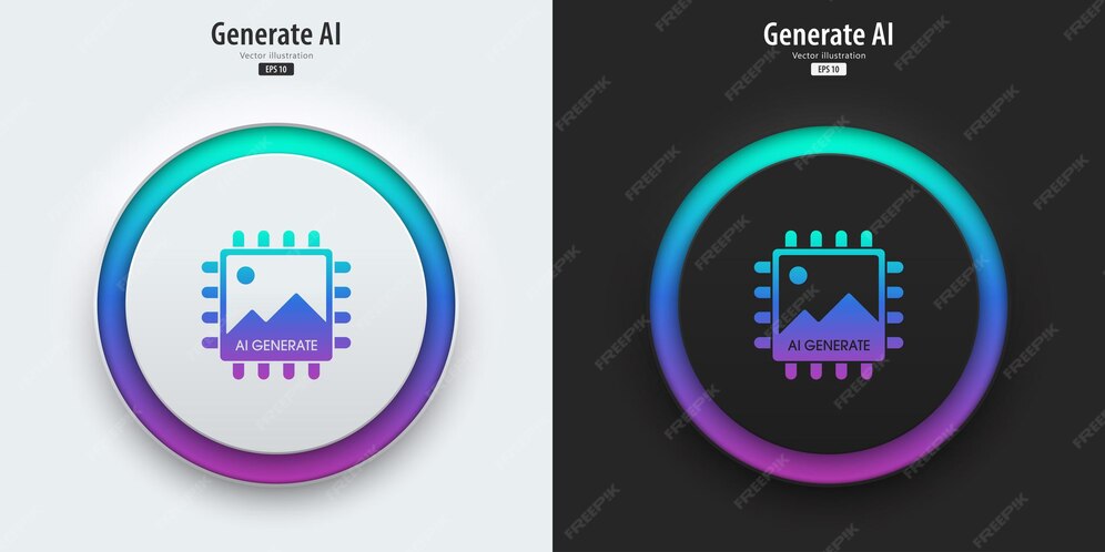 Premium Vector | AI generate image icon A set of buttons with symbols Image enhancement improved ...