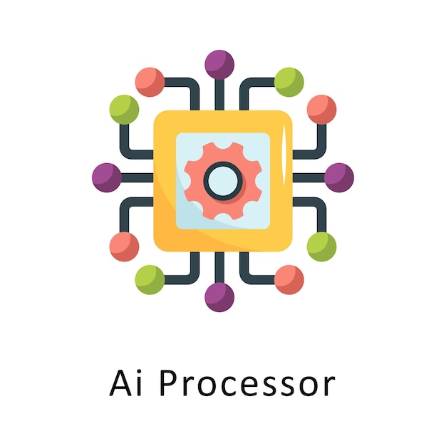 Premium Vector | Ai Processor Vector Flat Icon Design illustration ... Premium Vector | Ai Processor Vector Flat Icon Design illustration ...