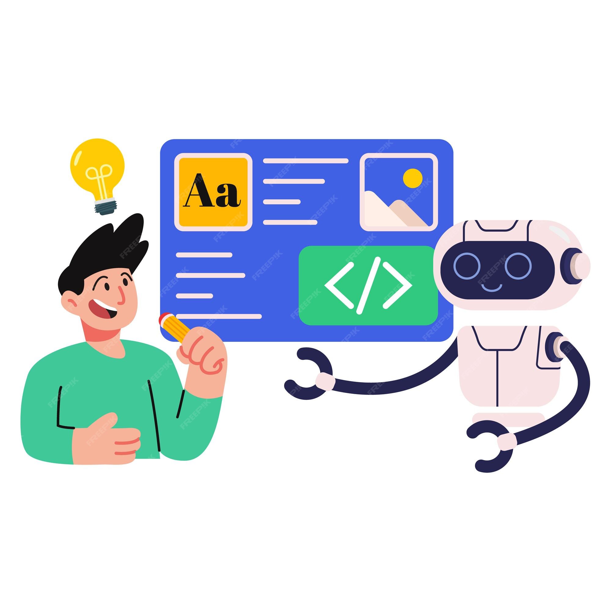 Premium Vector | AI robot assistant Premium Vector | AI robot assistant