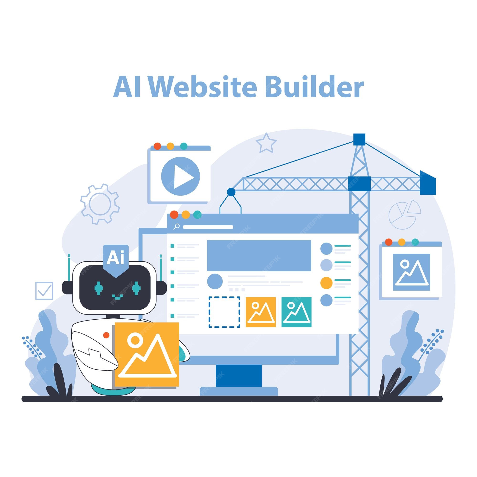 Premium Vector | Ai website builder concept transforms web design with intelligent automation ...