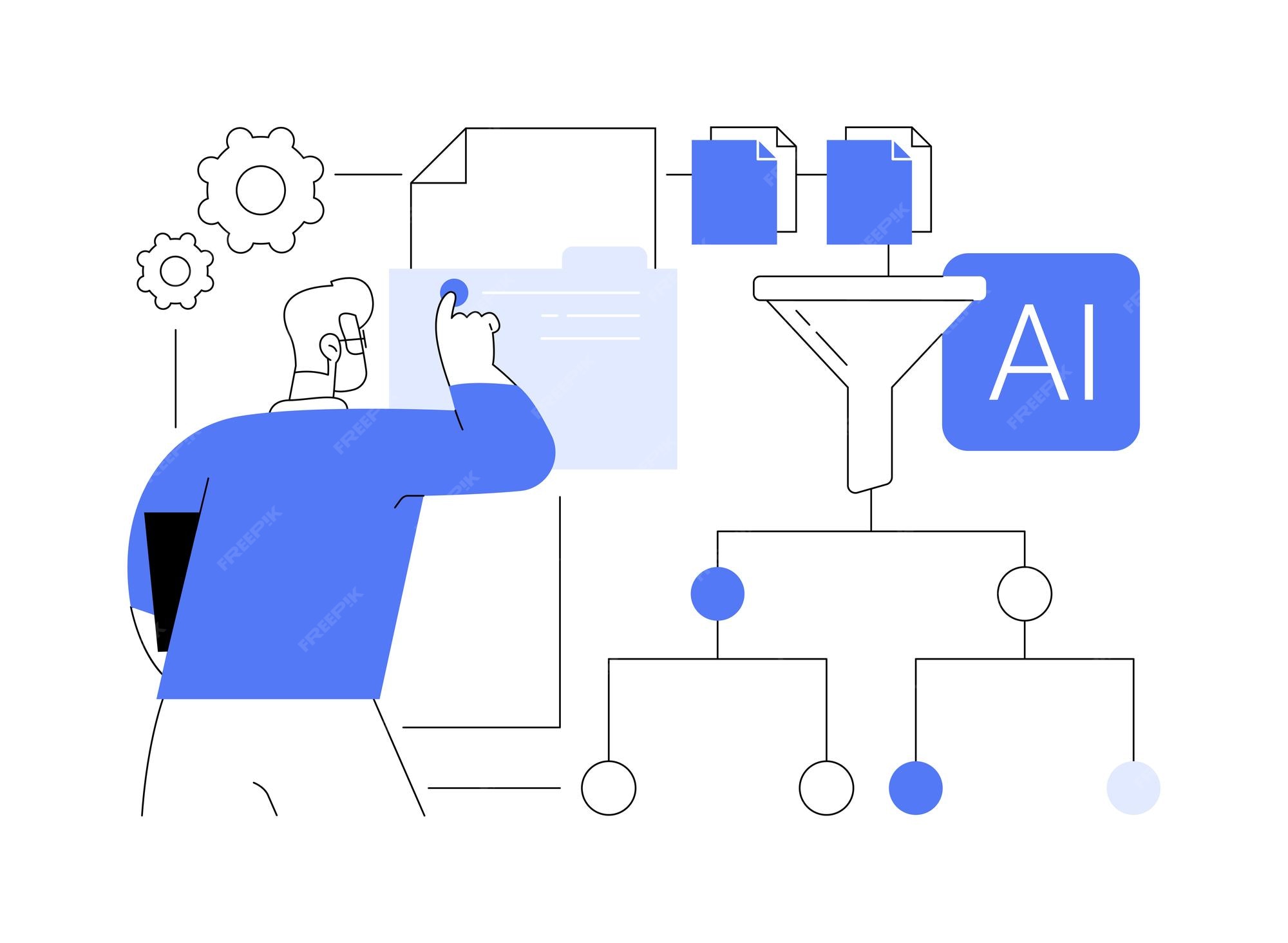 Premium Vector | Aiautomated data preprocessing abstract concept vector illustration data ...