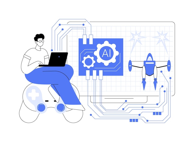 Premium Vector | Aienhanced gaming abstract concept vector illustration ... Premium Vector | Aienhanced gaming abstract concept vector illustration ...