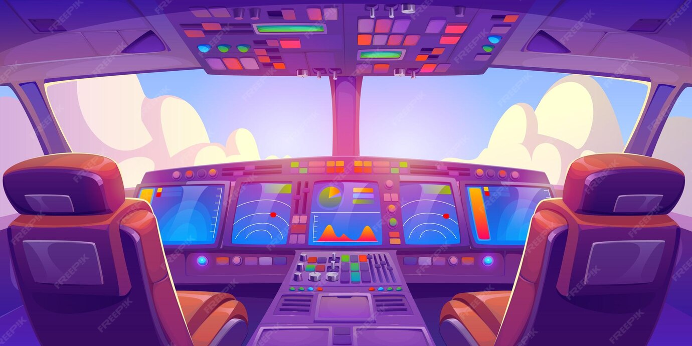 Airplane cockpit cabin interior with dashboard | Premium AI-generated ... Airplane cockpit cabin interior with dashboard | Premium AI-generated ...