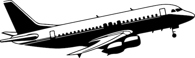 Premium Vector | Airplane Silhouette Vector Illustration White Background Premium Vector | Airplane Silhouette Vector Illustration White Background