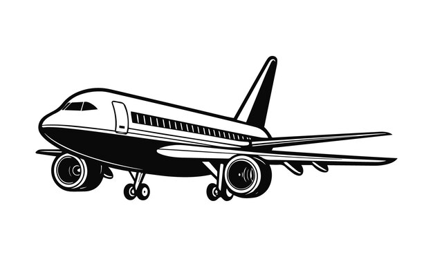 Airplane silhouette vector illustration | Premium AI-generated vector Airplane silhouette vector illustration | Premium AI-generated vector