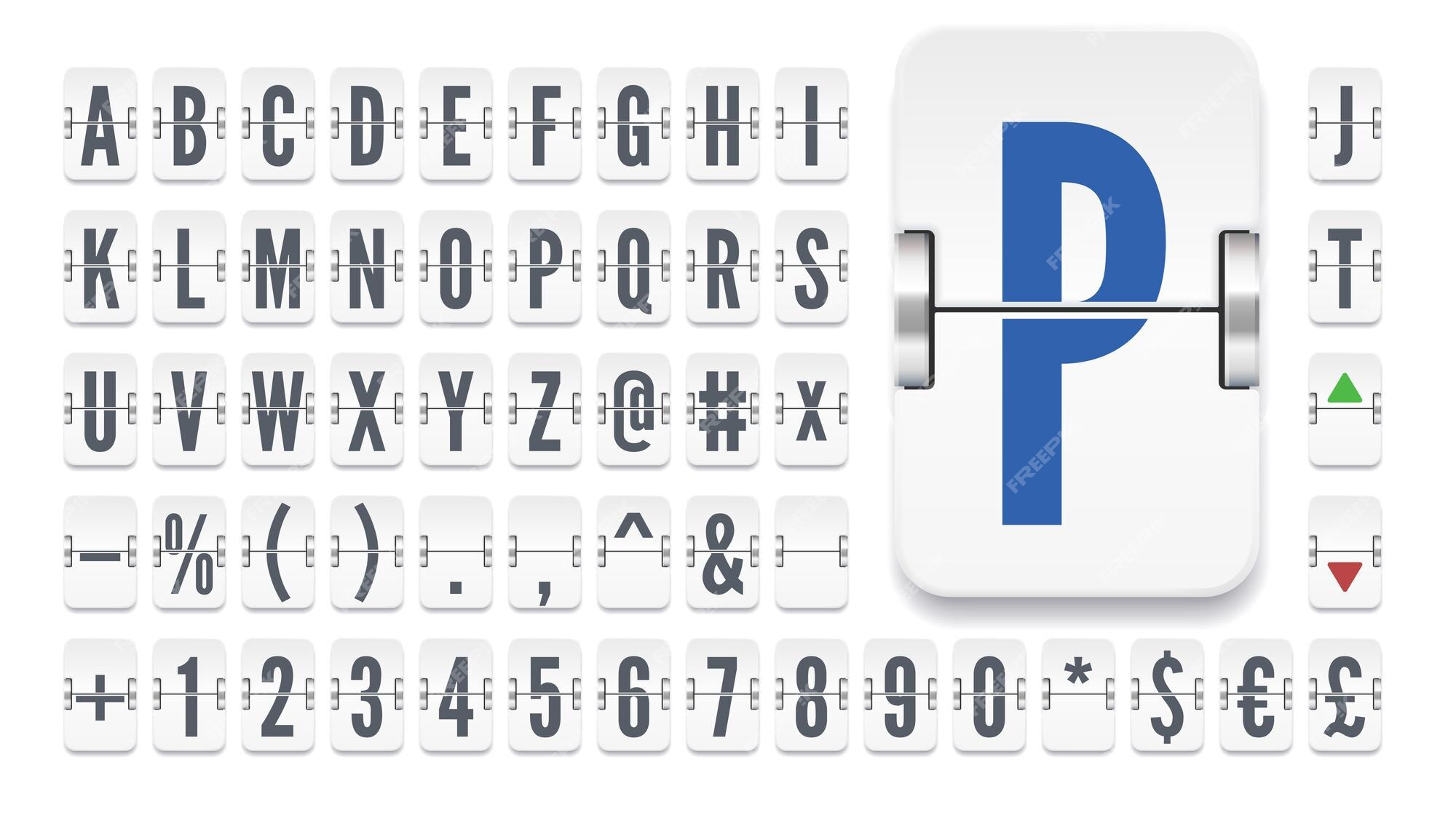 Premium Vector | Airport terminal white mechanical flip scoreboard font ... Premium Vector | Airport terminal white mechanical flip scoreboard font ...