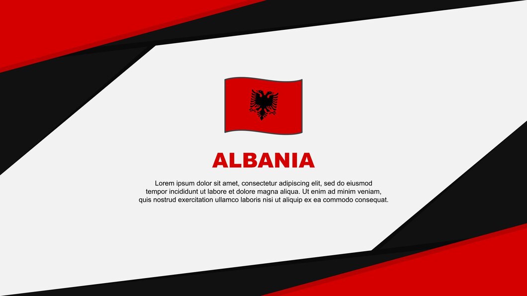 Premium Vector | Albania Flag Abstract Background Design Template ... Premium Vector | Albania Flag Abstract Background Design Template ...
