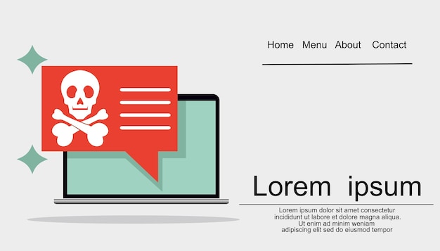 Premium Vector | Alert notification on laptop computer vector, malware ... Premium Vector | Alert notification on laptop computer vector, malware ...