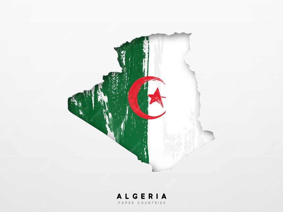 Premium Vector | Algeria detailed map with flag of country. Painted in ... Premium Vector | Algeria detailed map with flag of country. Painted in ...