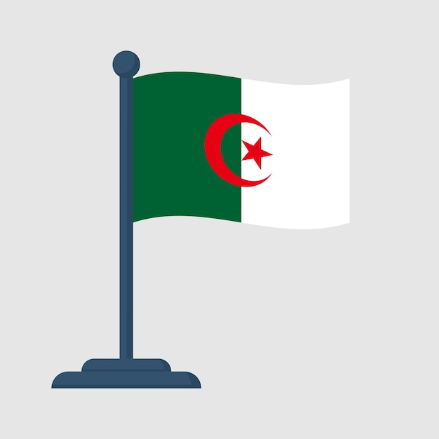 Premium Vector | Algeria flag isolated on white background Premium Vector | Algeria flag isolated on white background