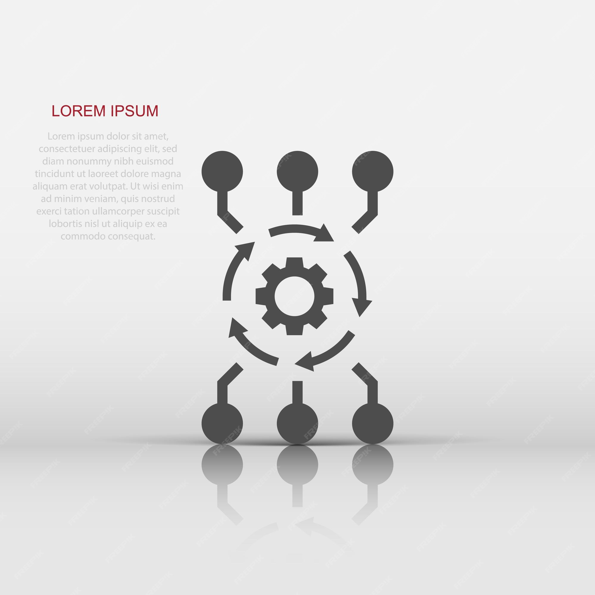 Premium Vector | Algorithm api software vector icon in flat style ...