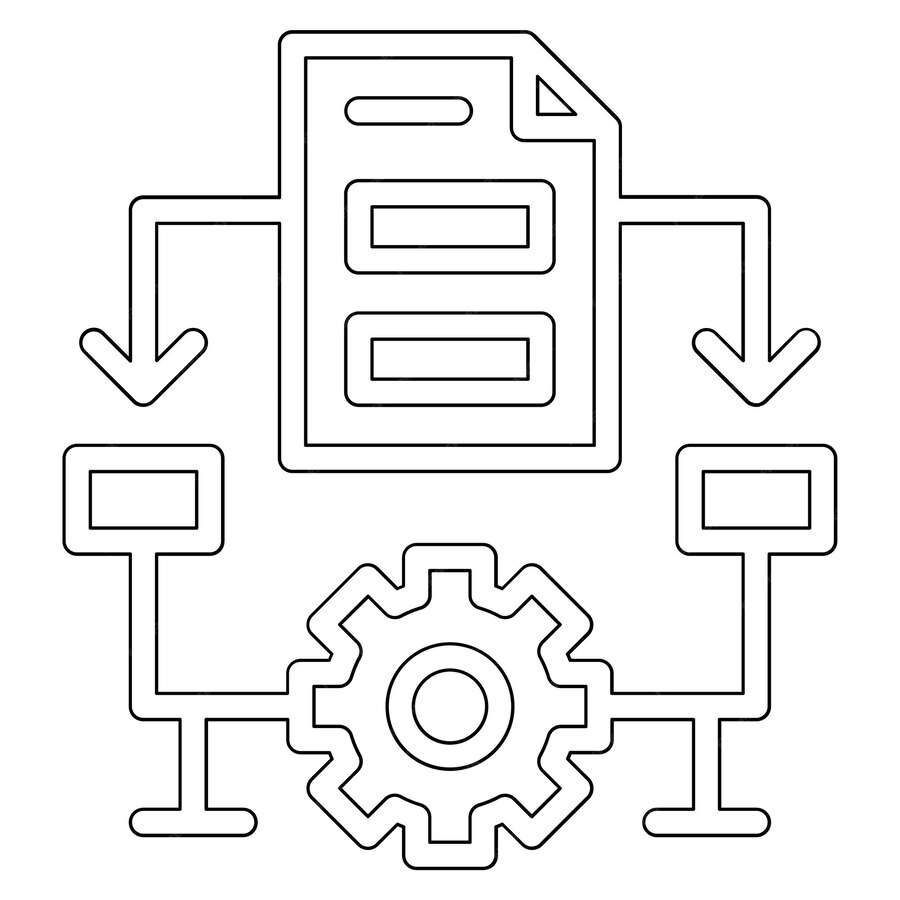 Premium Vector | Algorithm vector icon illustration of Coding and ...