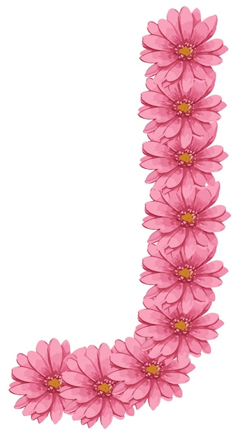 Premium Vector | Alphabet floral font j alphabet vector flower font Premium Vector | Alphabet floral font j alphabet vector flower font