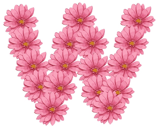 Premium Vector | Alphabet Floral Font w Alphabet vector Premium Vector | Alphabet Floral Font w Alphabet vector