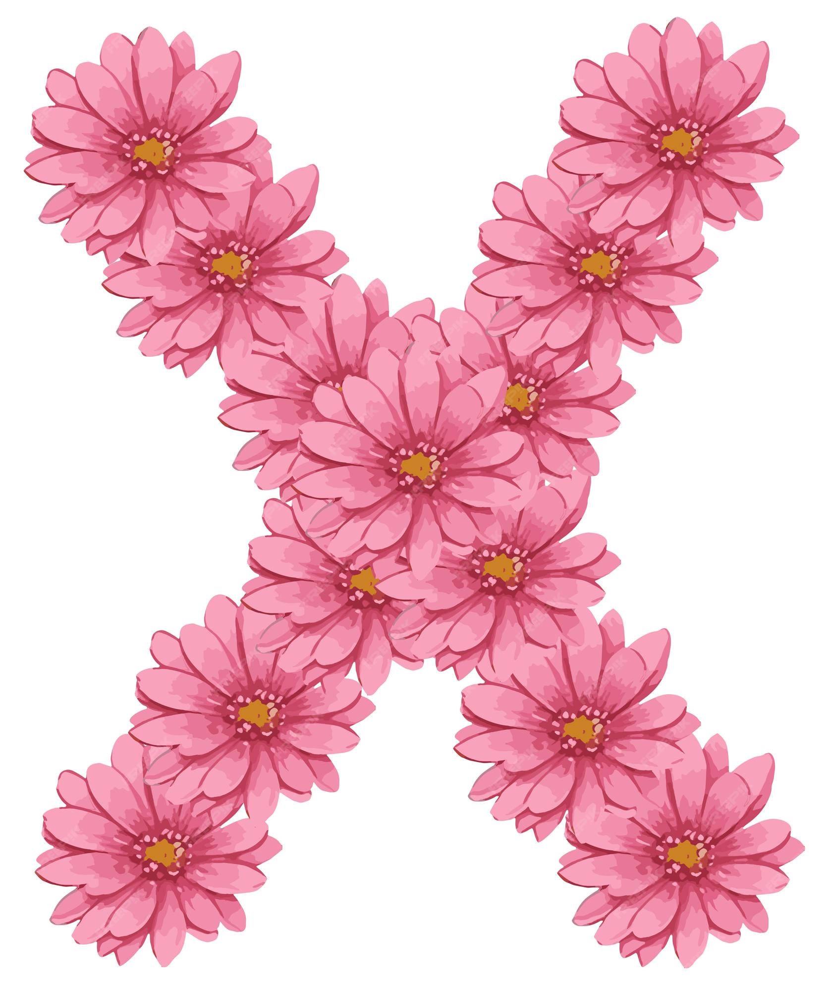 Premium Vector | Alphabet floral font x alphabet vector Premium Vector | Alphabet floral font x alphabet vector