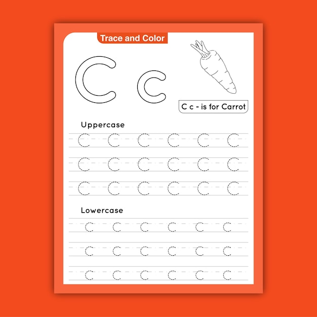 Premium Vector | Alphabet Letter Tracing Workbooks Premium Vector | Alphabet Letter Tracing Workbooks