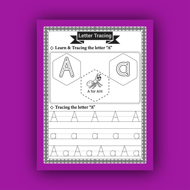 Premium Vector | Alphabet tracing for kids Premium Vector | Alphabet tracing for kids