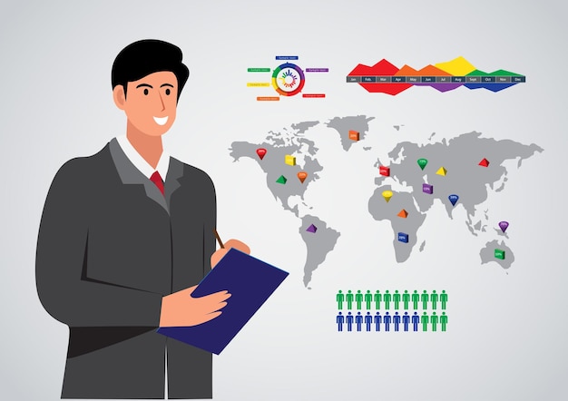 Premium Vector Analytics Information And Development Statistics Web